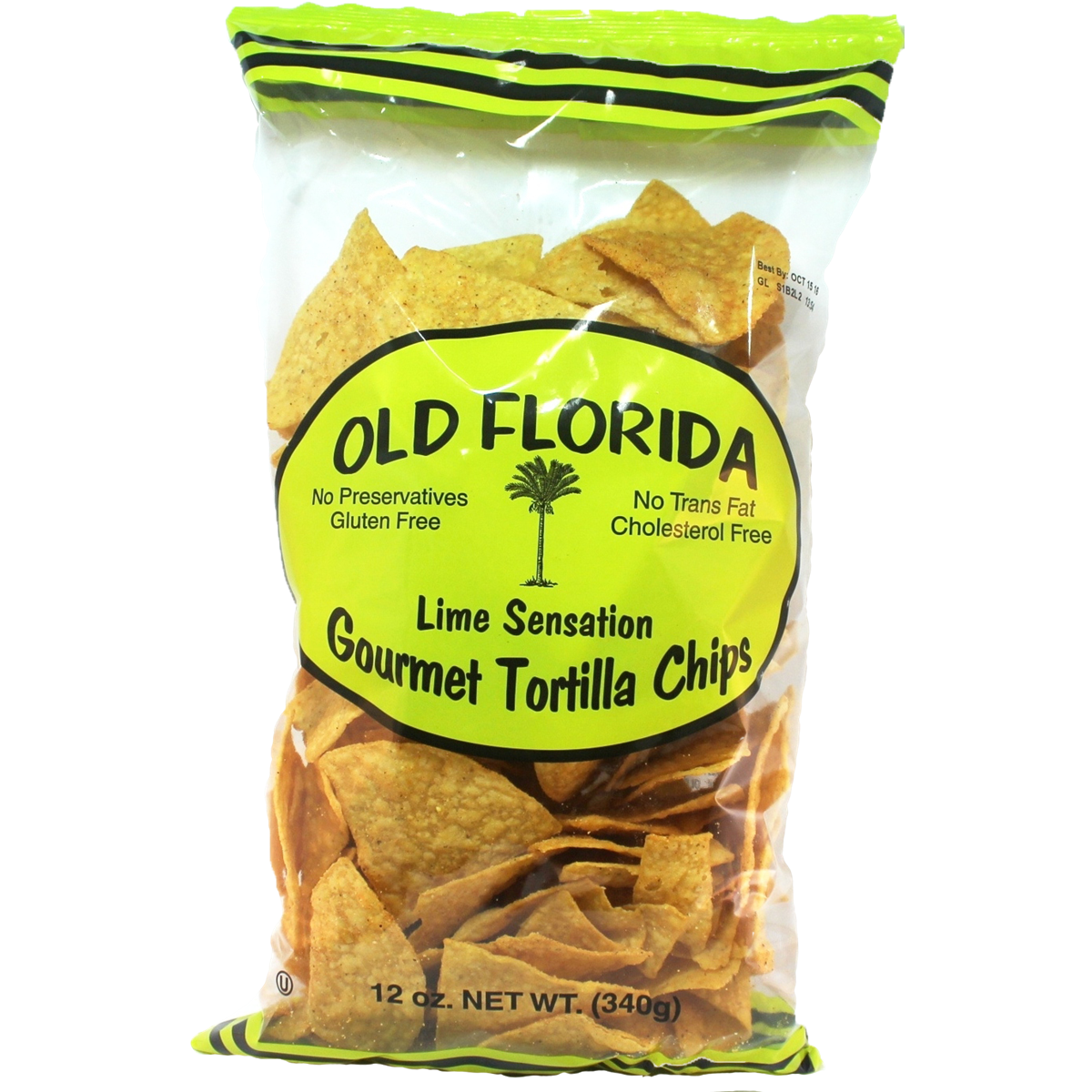Lime Sensation Tortilla Chips 11 oz. - Old Florida Gourmet Products