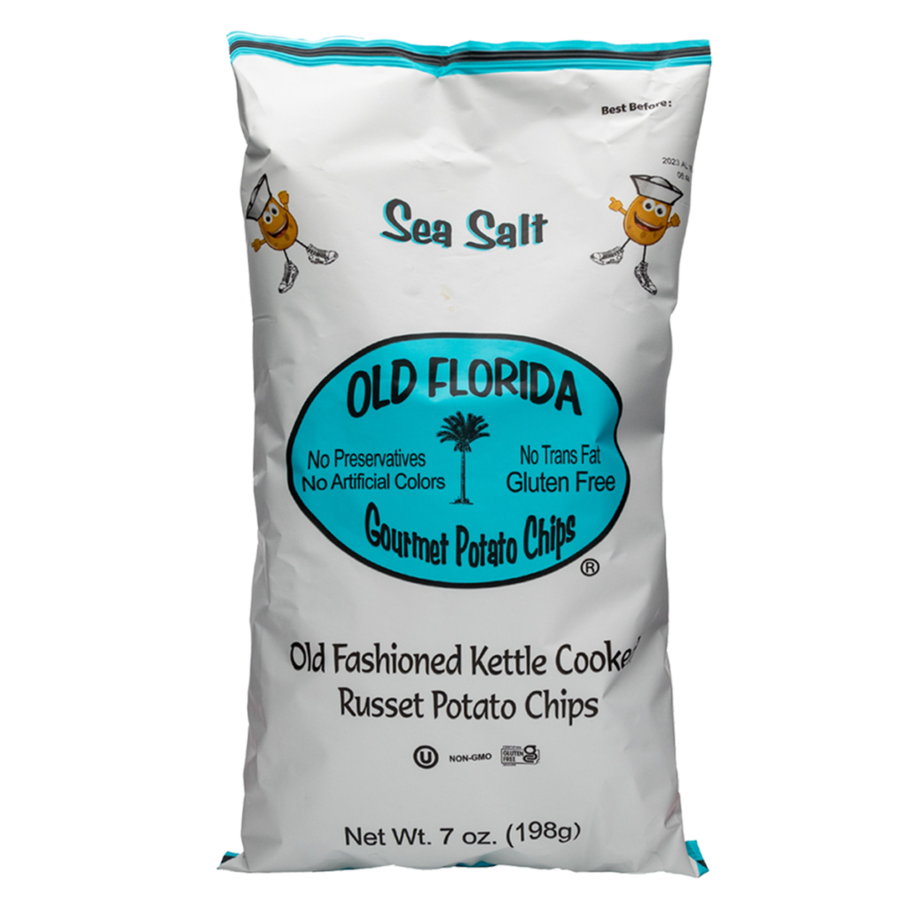 Sea Salt Potato Chips - 7 oz - Old Florida Gourmet Products